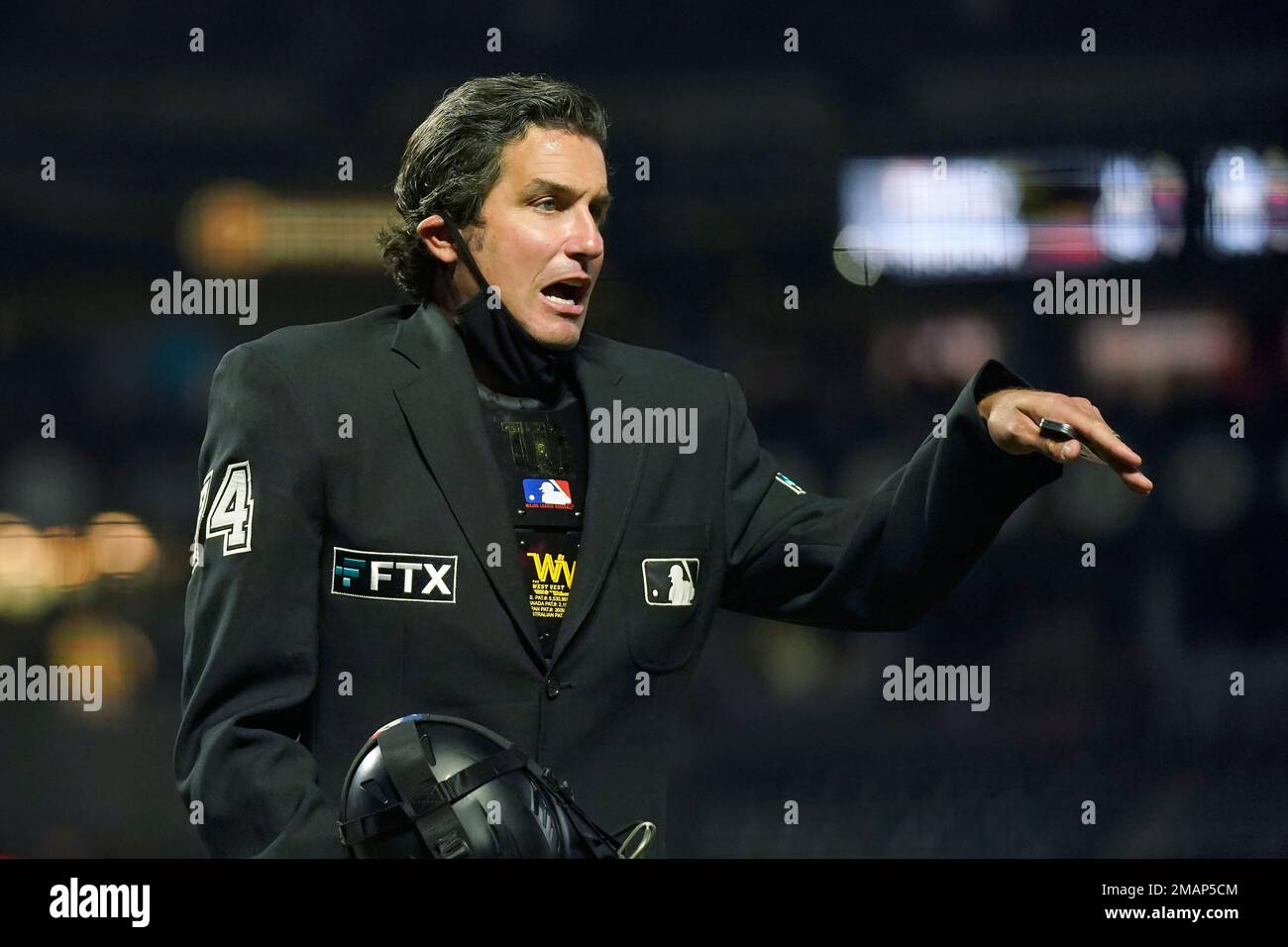 Umpire John Tumpane during a baseball game between the San Francisco ...