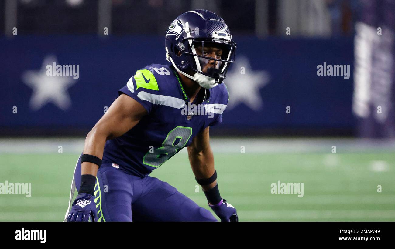 Seattle Seahawks cornerback Coby Bryant (8) plays against the Dallas ...
