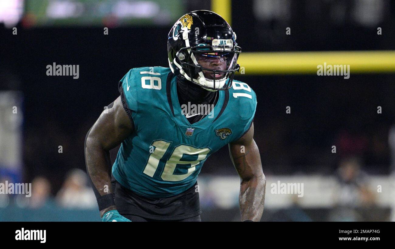 Jacksonville Jaguars wide receiver Laquon Treadwell (18) runs a route ...