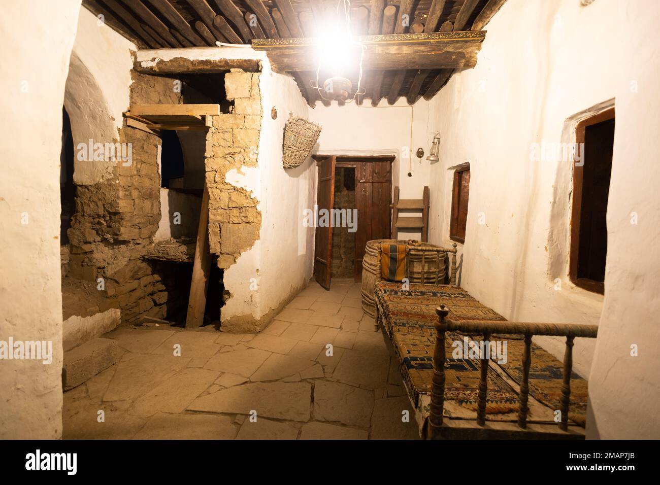 Interior of a traditional Caucasian house in Dagestan. Russia Stock ...