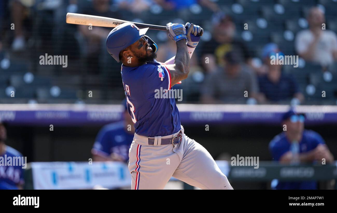 Texas Rangers right fielder Adolis Garcia (53) in the eighth inning of ...