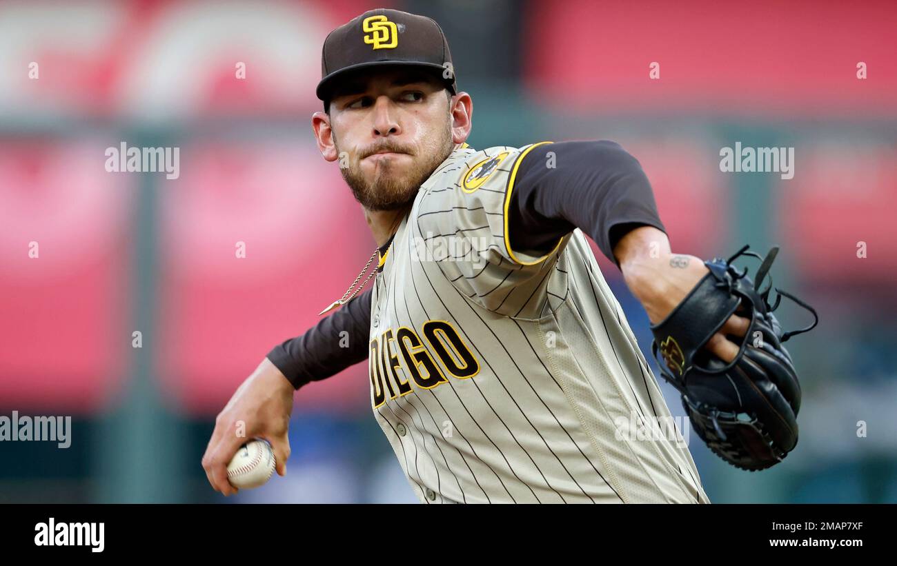 San Diego Padres pitcher Joe Musgrove during a baseball game in Kansas ...