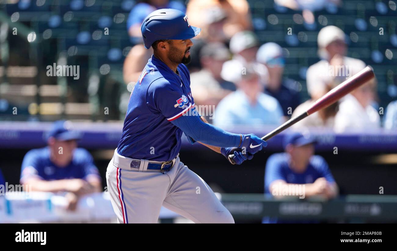 Texas Rangers second baseman Marcus Semien (2) in the second inning of ...