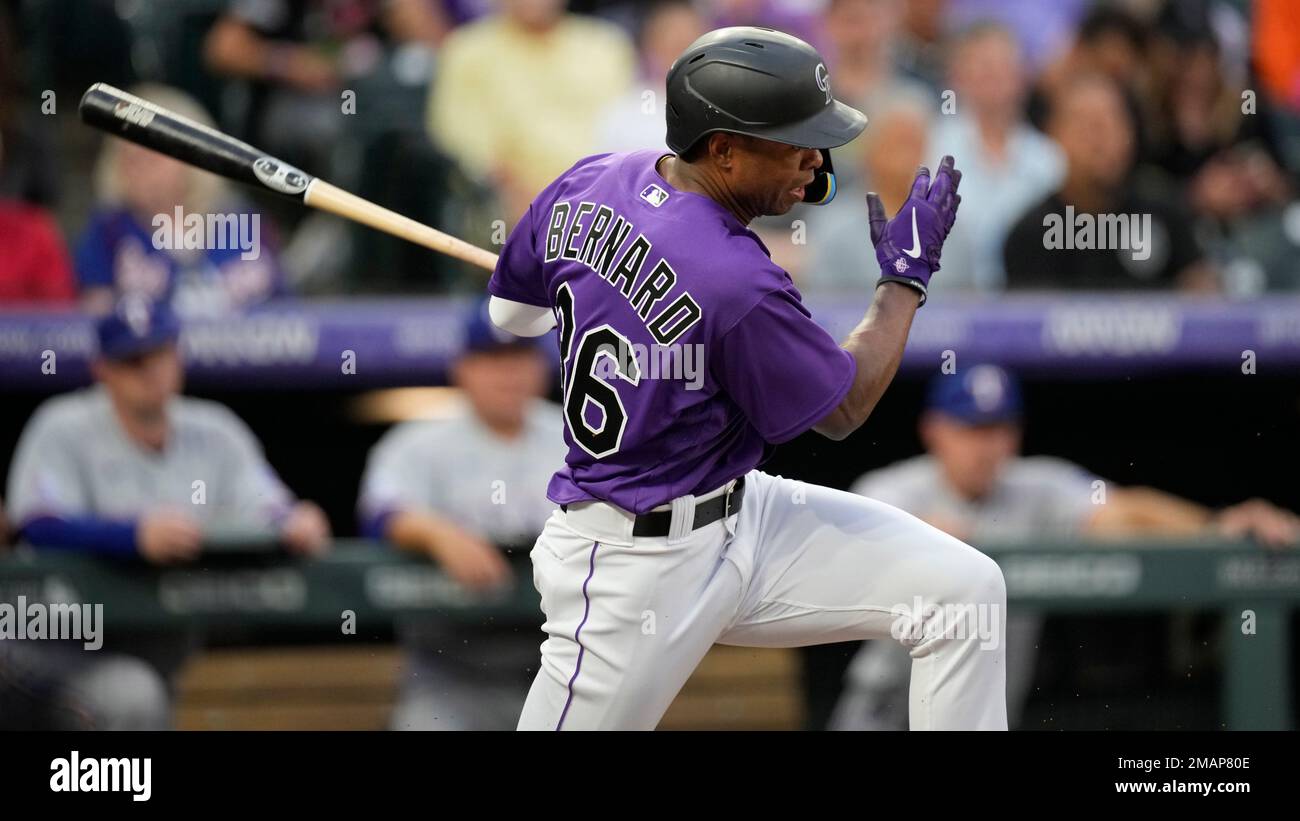 Colorado Rockies right fielder Wynton Bernard (36) in the second inning ...