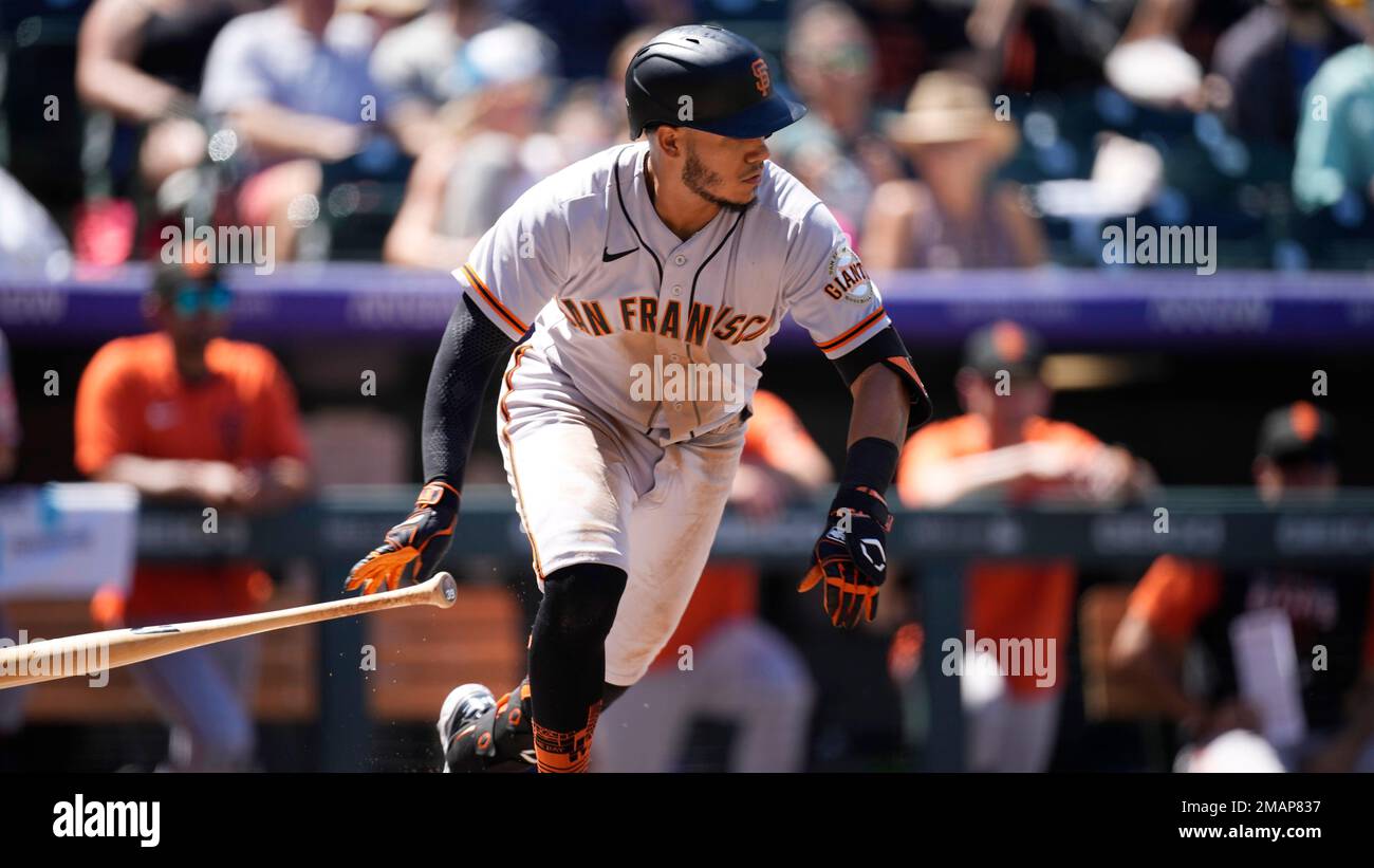 San Francisco Giants shortstop Thairo Estrada (39) in the third inning ...