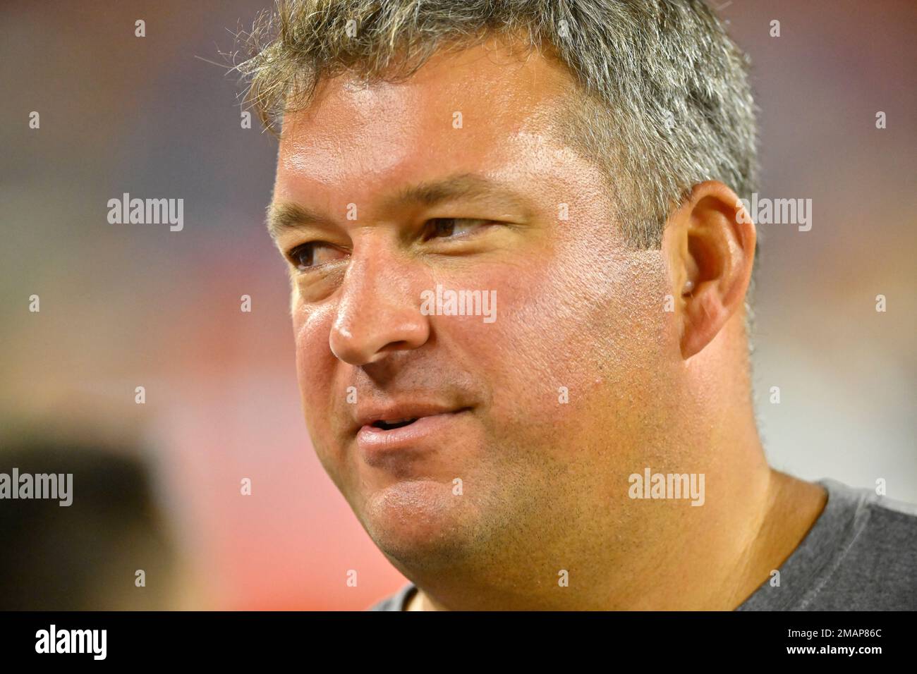 Cleveland Browns defensive line coach Chris Kiffin stands on the field ...