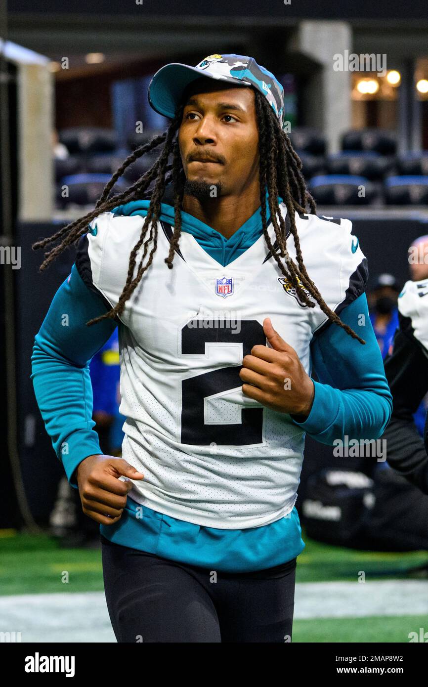 Jacksonville Jaguars safety Rayshawn Jenkins (2) runs onto the field ...