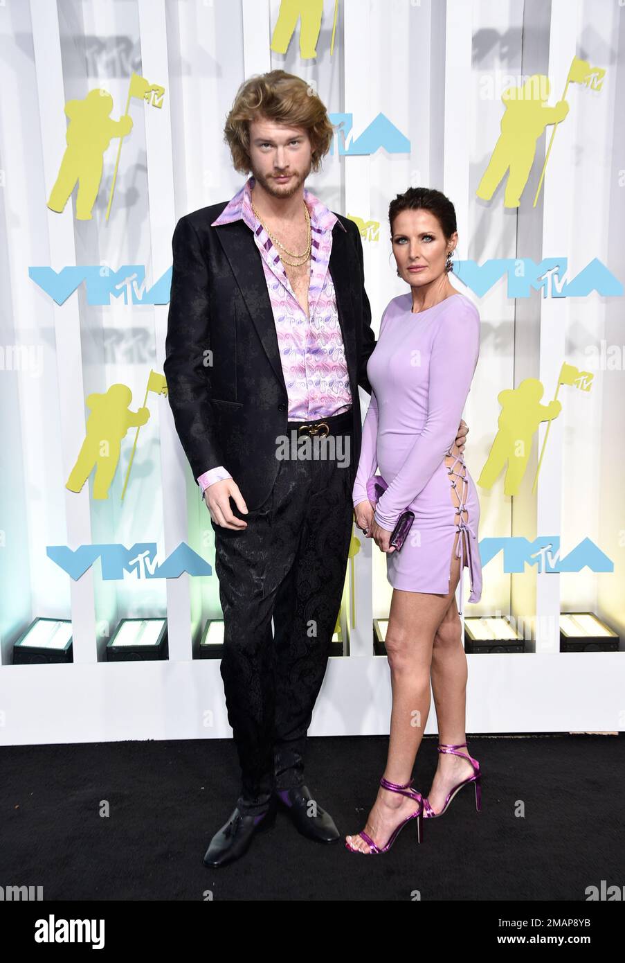 Yung Gravy, left, and Sheri Nicole Easterling arrive at the MTV Video ...