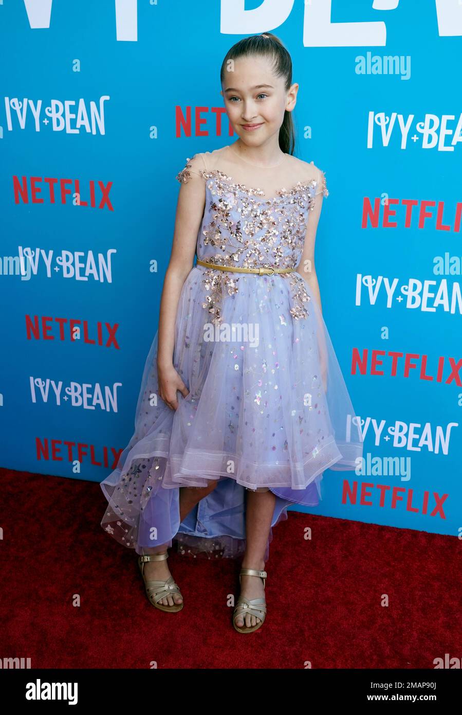 Ava Marchfelder poses at a special screening of the Netflix film "Ivy ...