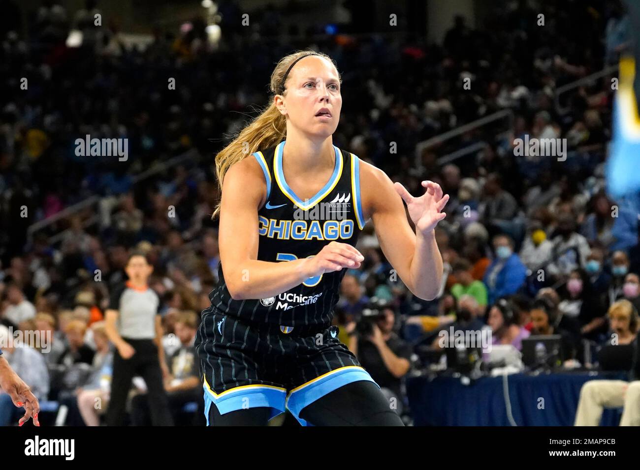 Chicago Sky's Julie Allemand looks for the inbounds pass during Game 1 ...