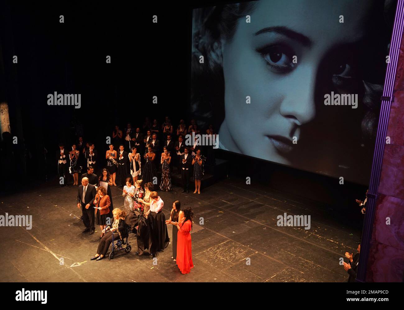 Accompanied by her family, actor Silvia Pinal is honored during a ...
