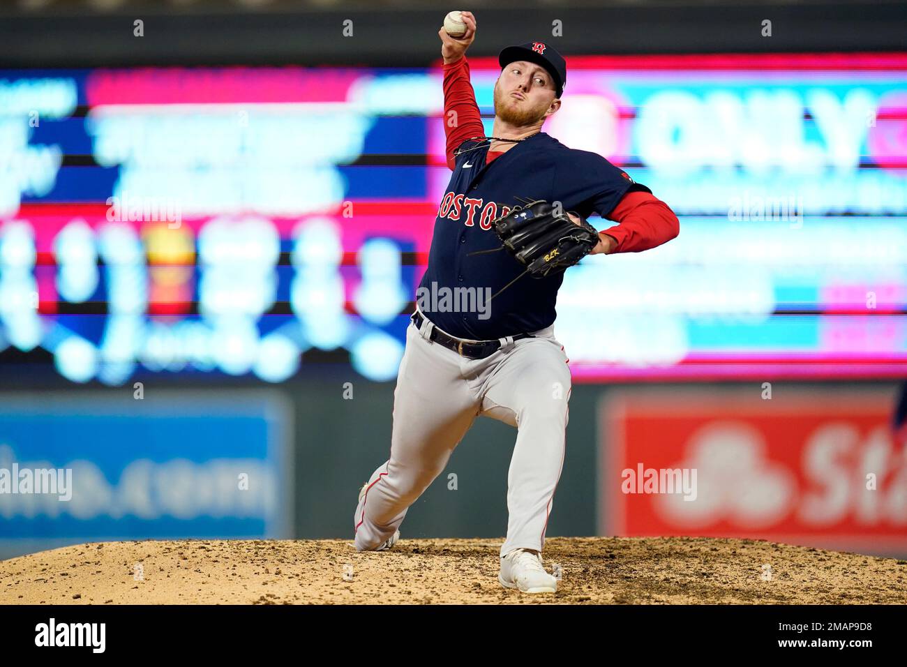 Boston Red Sox relief pitcher Zack Kelly delivers during his major ...