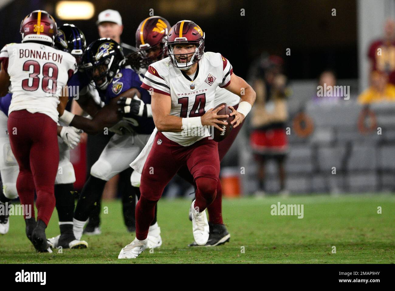 Washington Commanders quarterback Sam Howell (14) in action in the ...