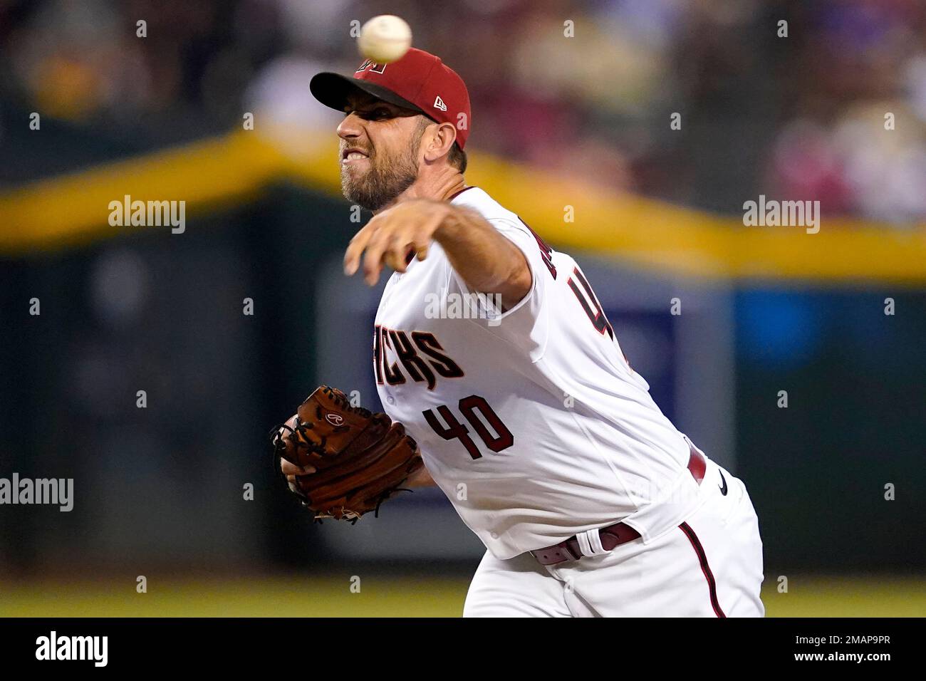 Arizona Diamondbacks starting pitcher Madison Bumgarner throws against ...