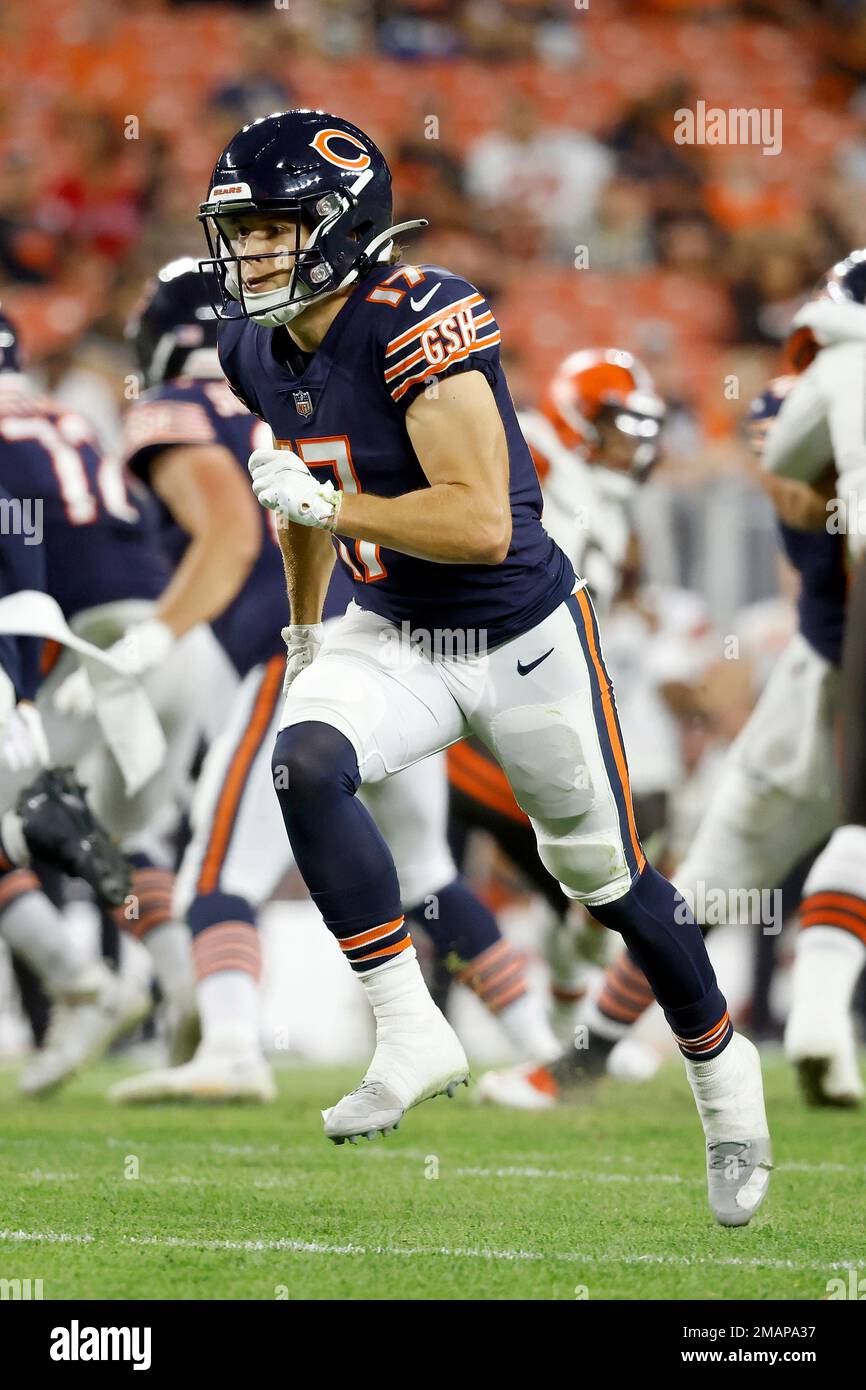 Chicago Bears wide receiver Chris Finke (17) runs up the field during an NFL preseason football ...