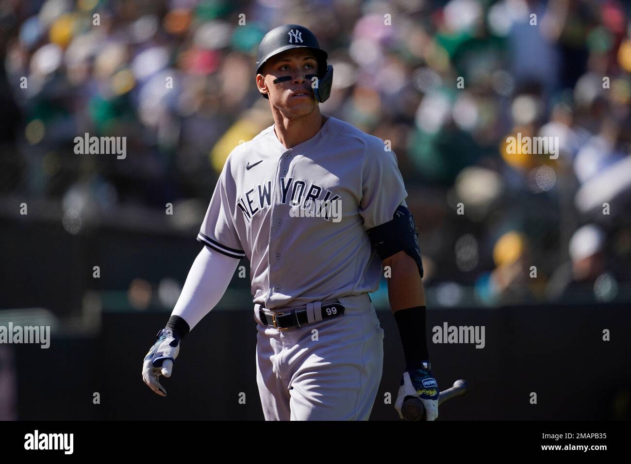 New York Yankees' Aaron Judge during a baseball game against the ...