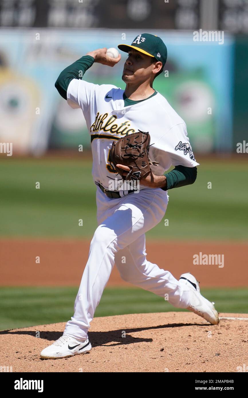 Oakland Athletics' Adrian Martinez during a baseball game against the ...