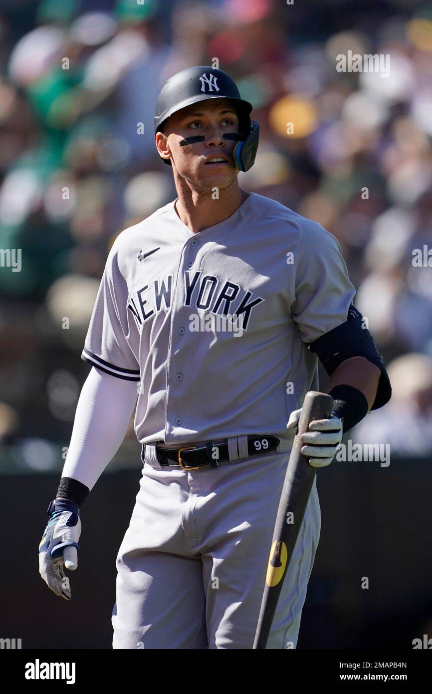New York Yankees' Aaron Judge during a baseball game against the ...