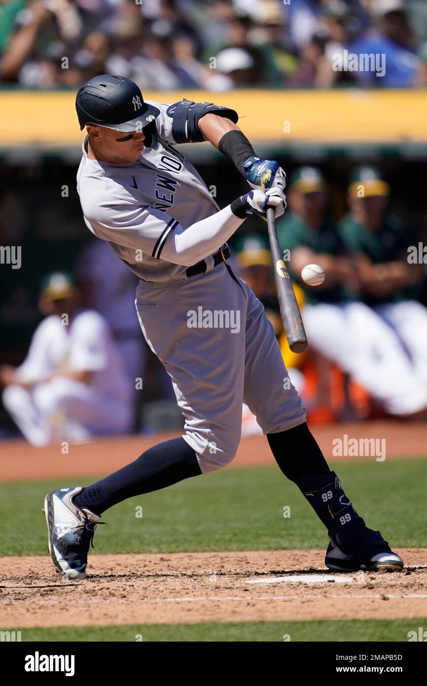 New York Yankees' Aaron Judge during a baseball game against the ...