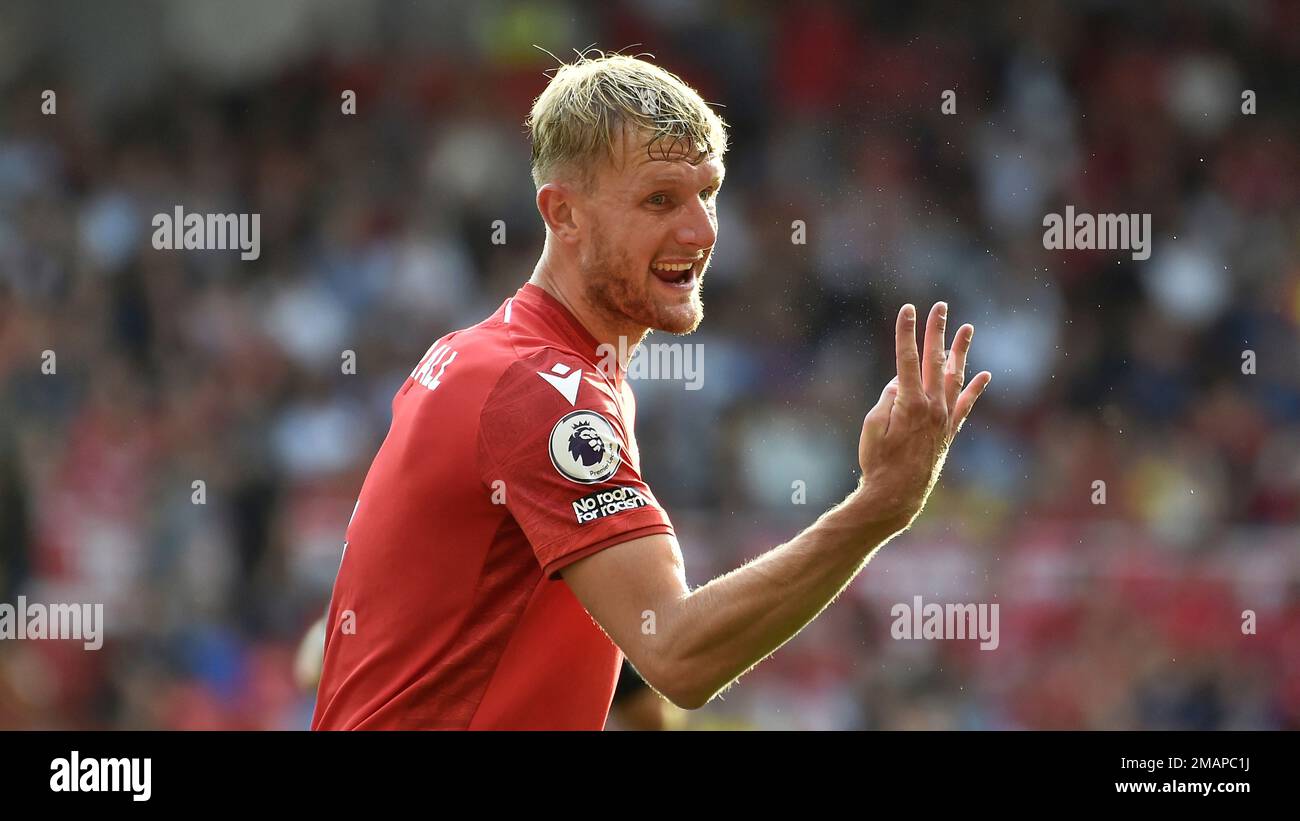 Nottingham Forest's Joe Worrall during the English Premier League ...