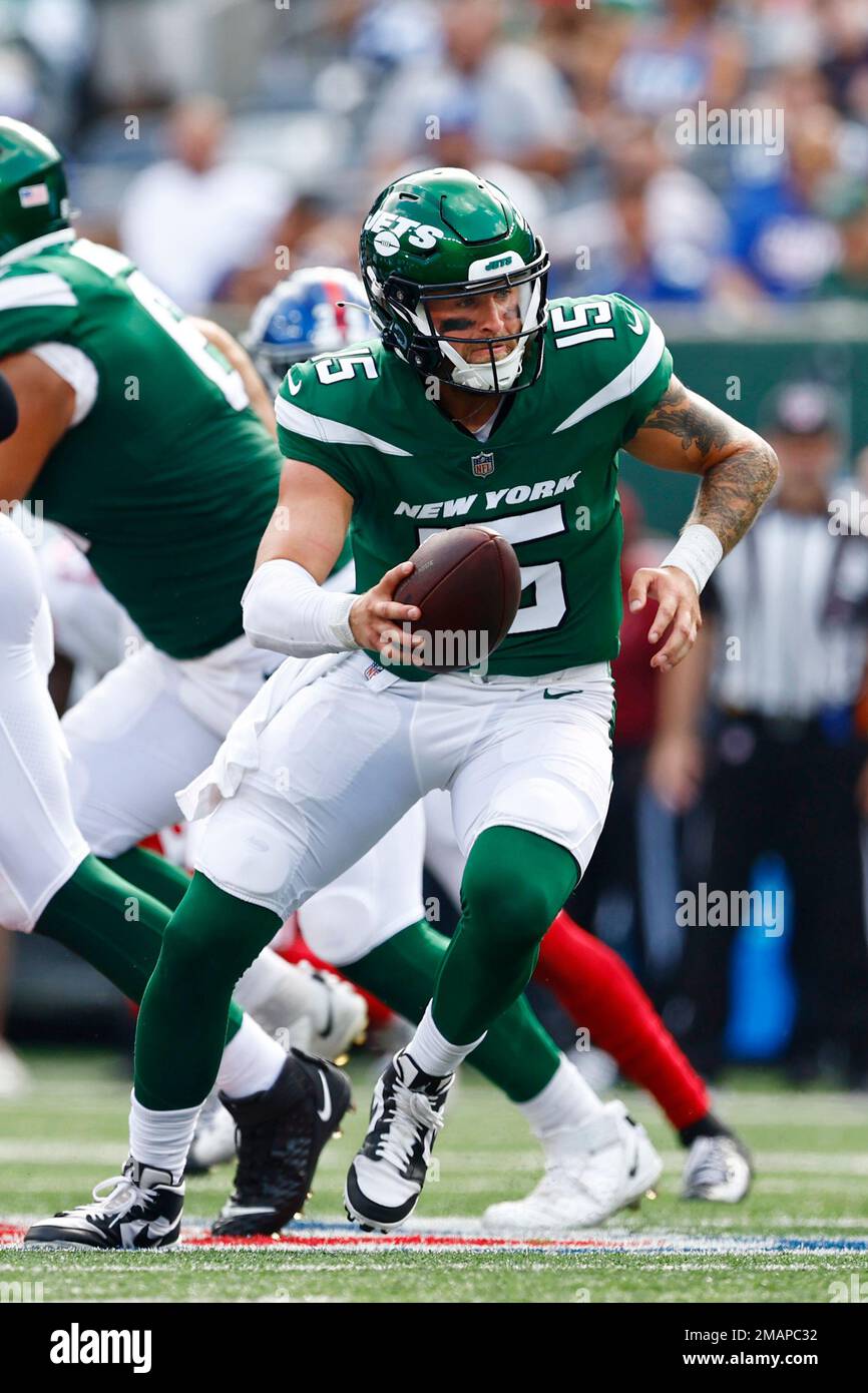 New York Jets quarterback Chris Streveler (15) in action during an NFL pre-season football game ...