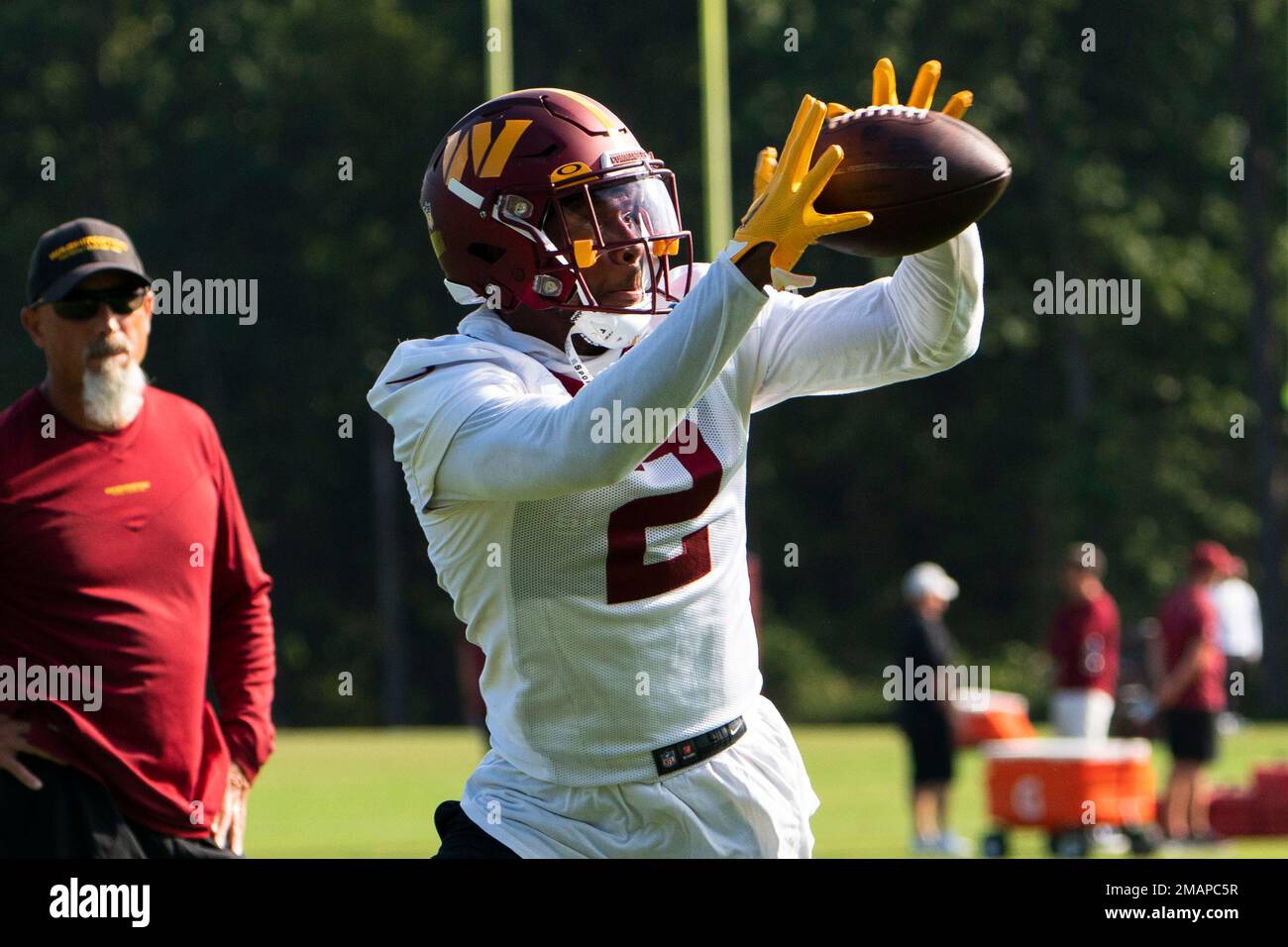 Washington Commanders wide receiver Dyami Brown catches the ball during ...