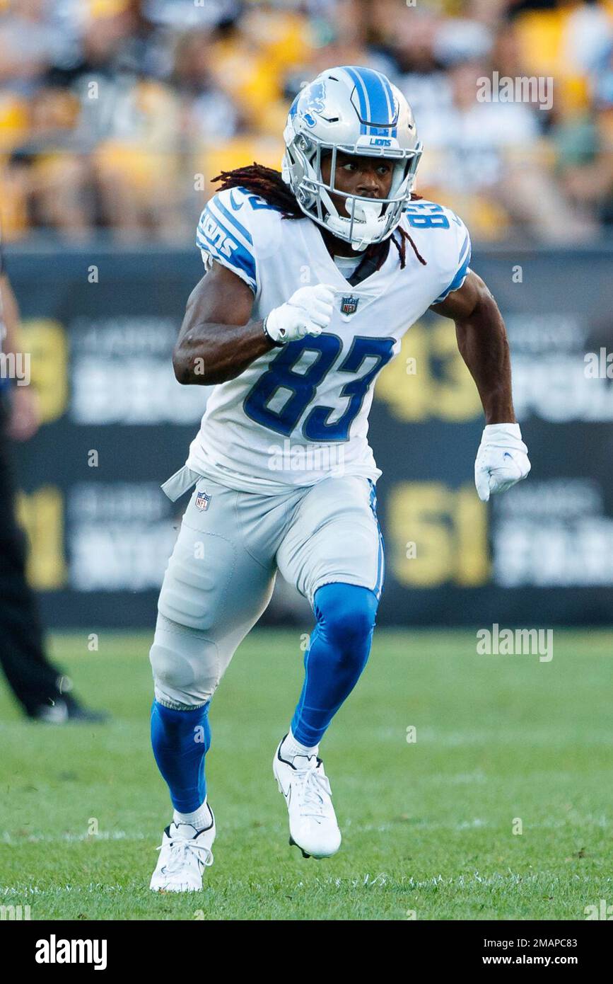 Detroit Lions wide receiver Kalil Pimpleton (83) runs a route during a ...