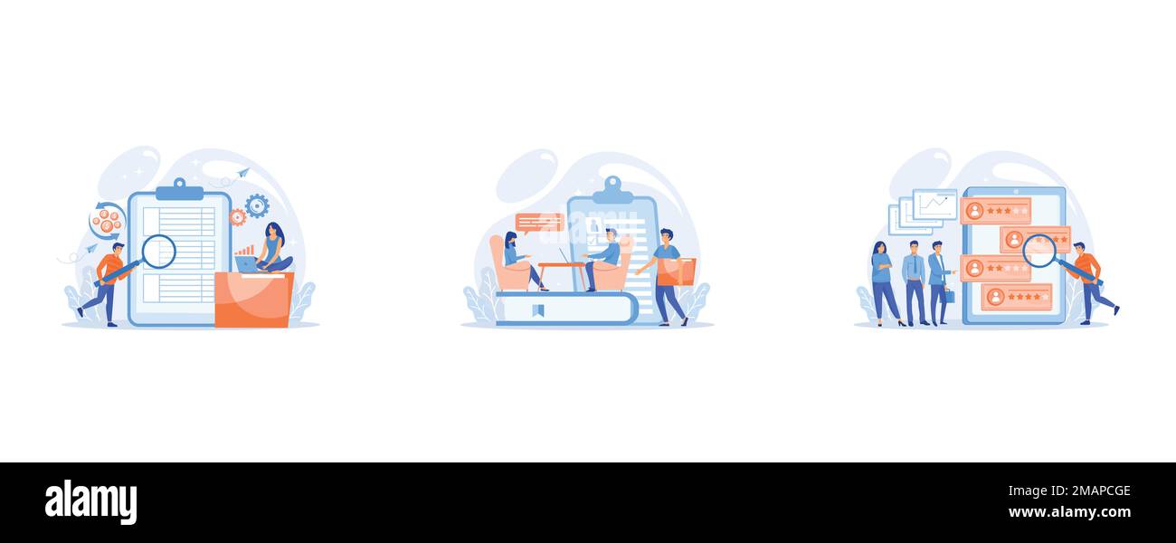 Financial analyst with magnifier looking at cash flow statement on ...