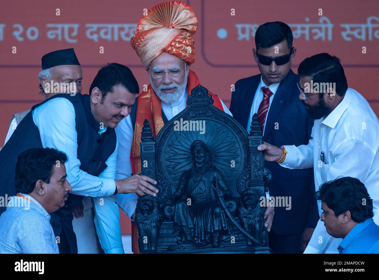 MUMBAI, INDIA - JANUARY 19: Prime Minister Narendra Modi along with ...