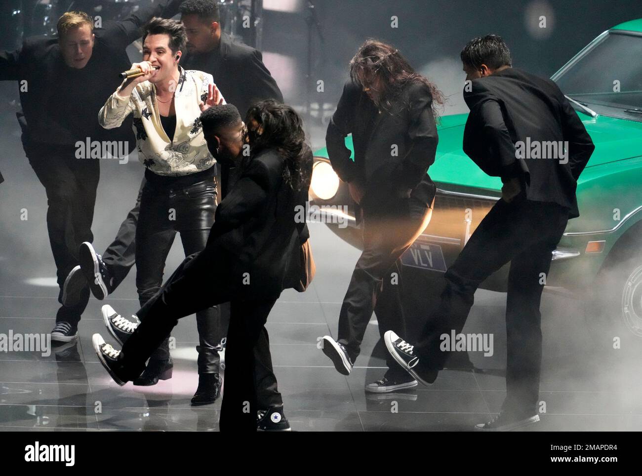 Brendon Urie, of Panic! at the Disco, perform "Don't Let the Light Go ...