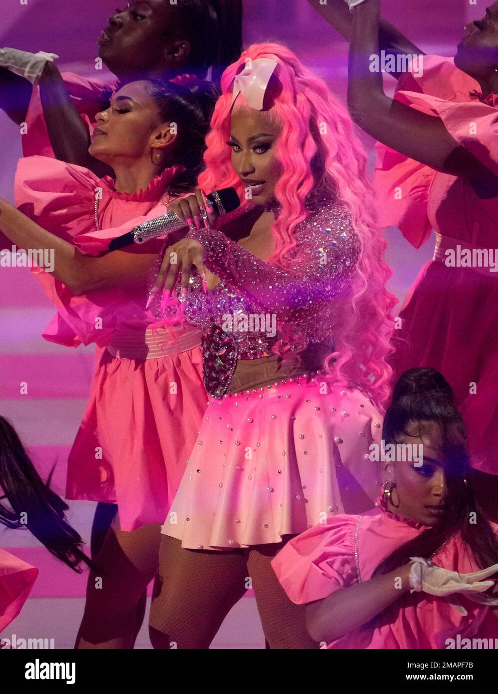 Nicki Minaj performs a medley at the MTV Video Music Awards at the ...