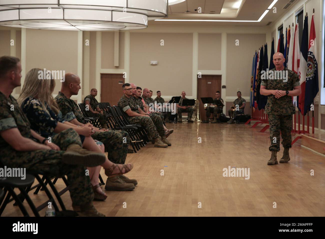 U.S. Marine Sgt. Maj. David Watts, the incoming sergeant major of 2d ...