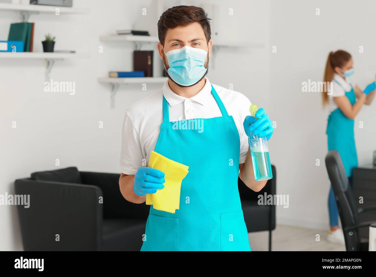 Male janitor rag detergent hi-res stock photography and images - Alamy