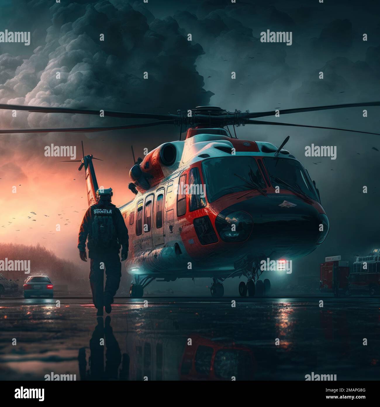 Swinging helicopter blades hi-res stock photography and images - Alamy