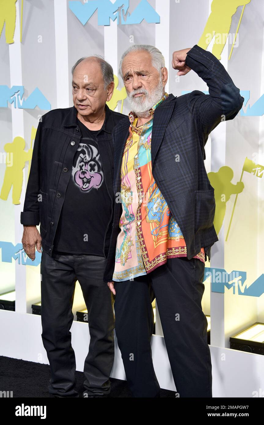 Cheech Marin, left, and Tommy Chong of Cheech and Chong arrive at the ...