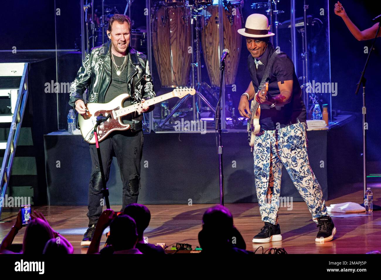 Roy Hay, left, and Mikey Craig of the band Culture Club, perform at ...