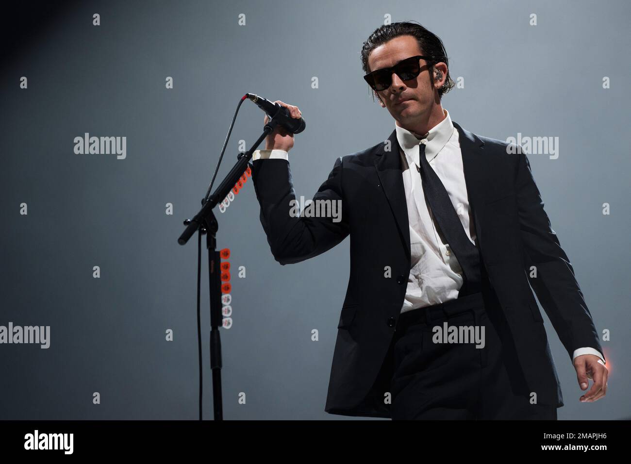 Matthew Healy of the 1975 performs at the Reading Music Festival ...