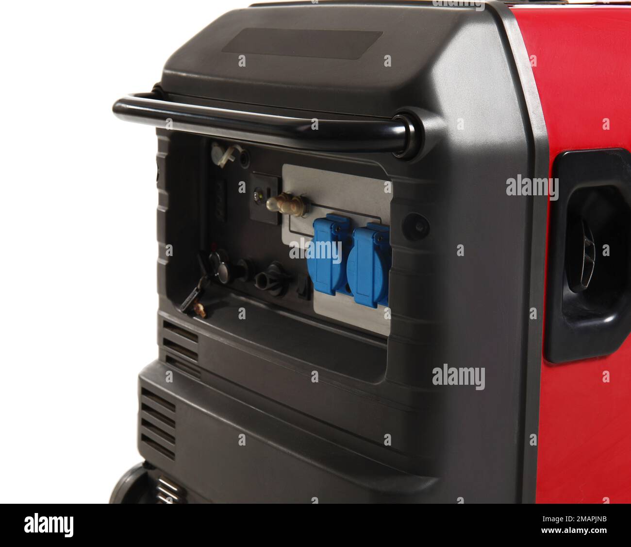 Portable gasoline generator on white background, closeup Stock Photo ...