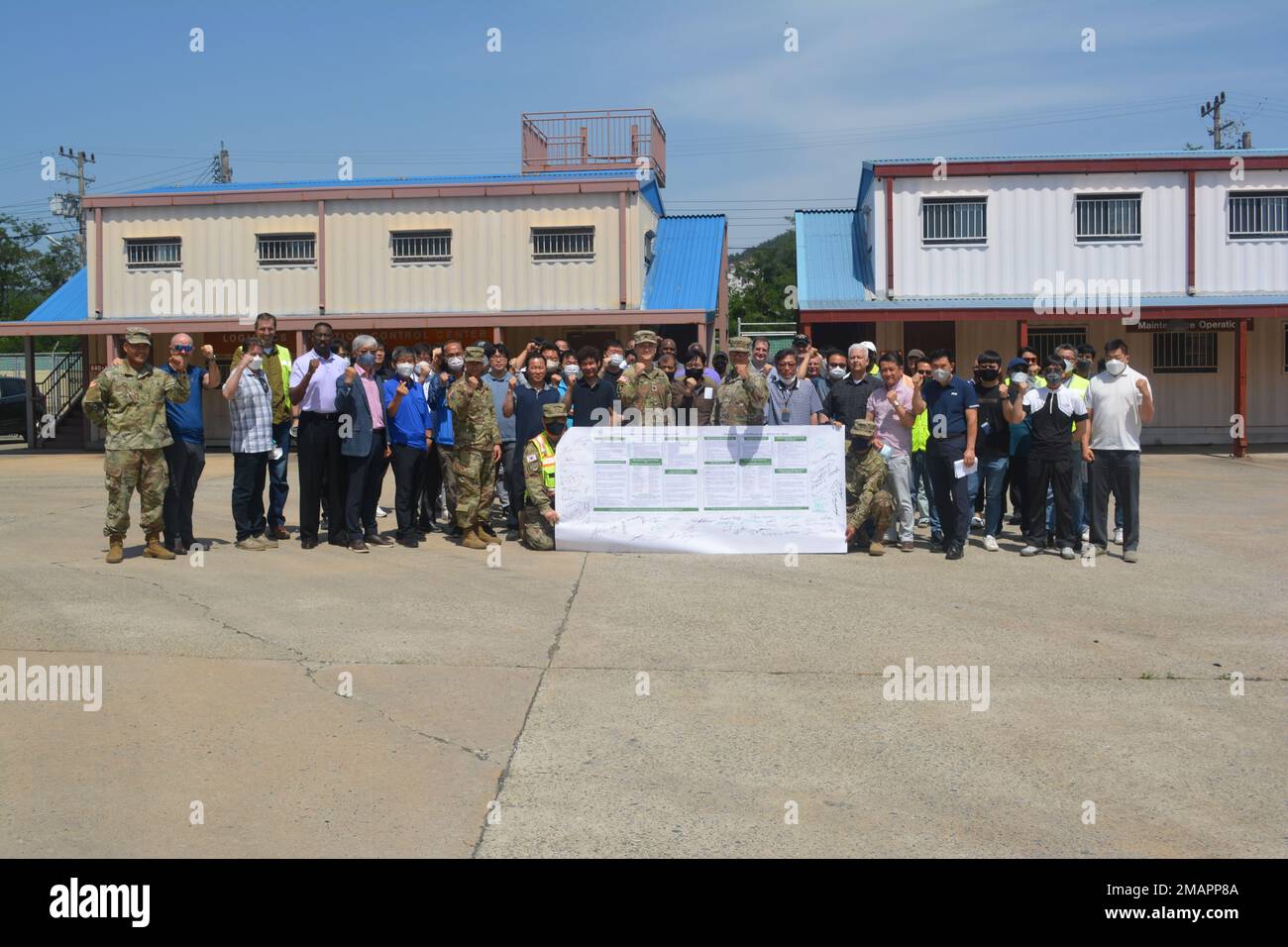 Members of Army Field Support Battalion – Northeast Asia, pose with the ...