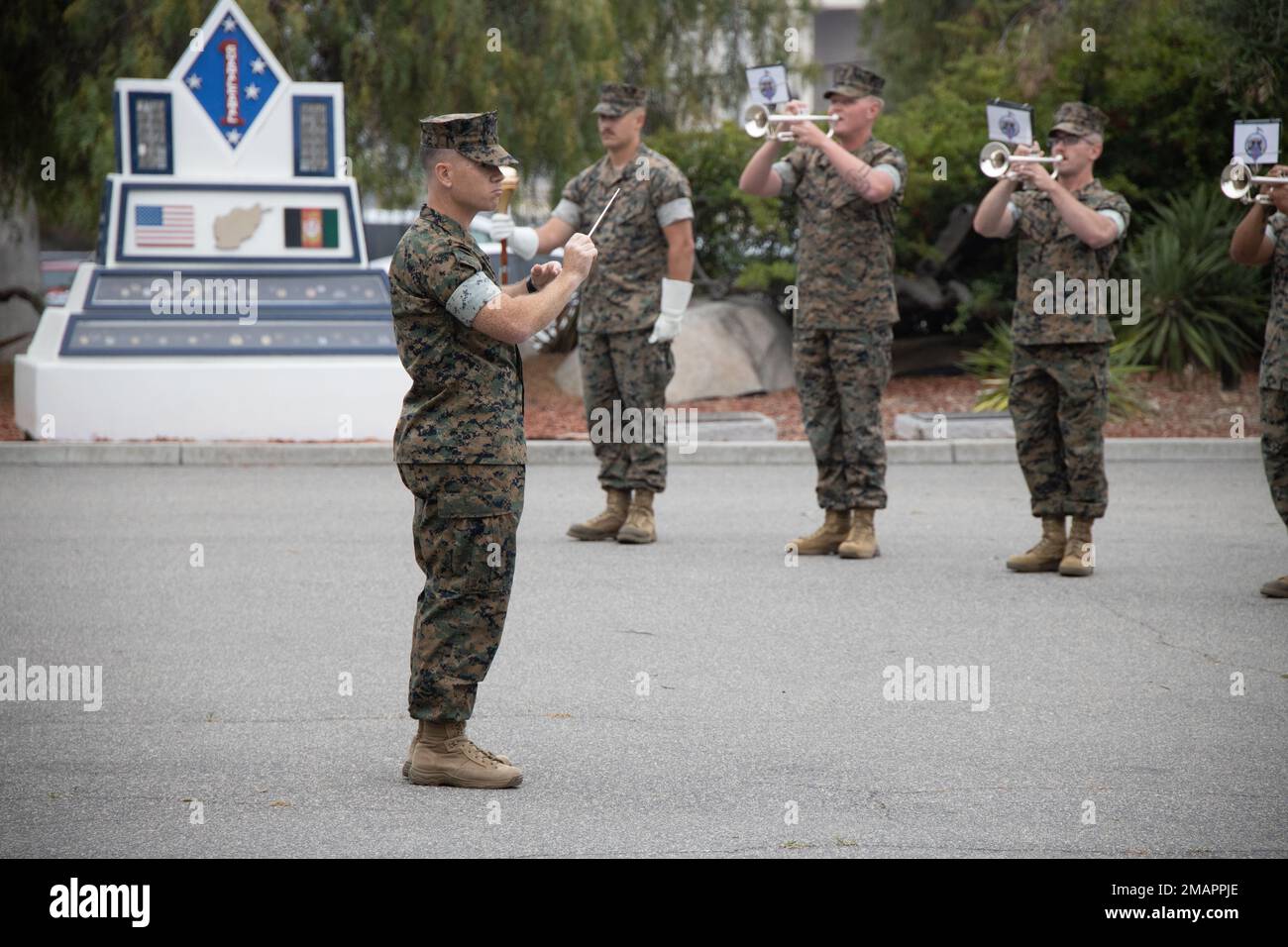 U.S. Marine Corps Staff Sgt. Nathan Doggett, enlisted conductor, 1st ...