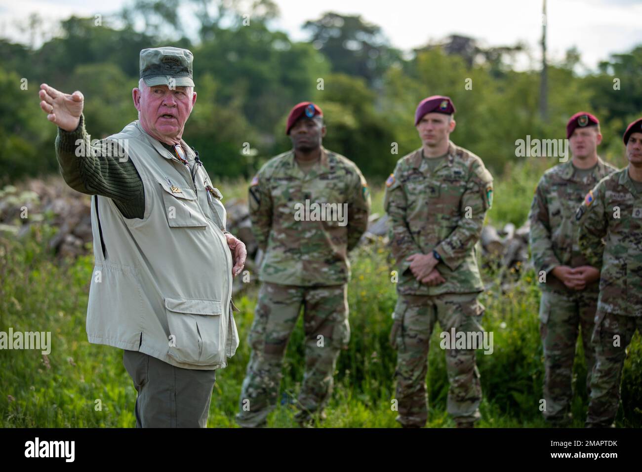 Soldiers of the XVIII Airborne Corps participate in a staff ride to ...