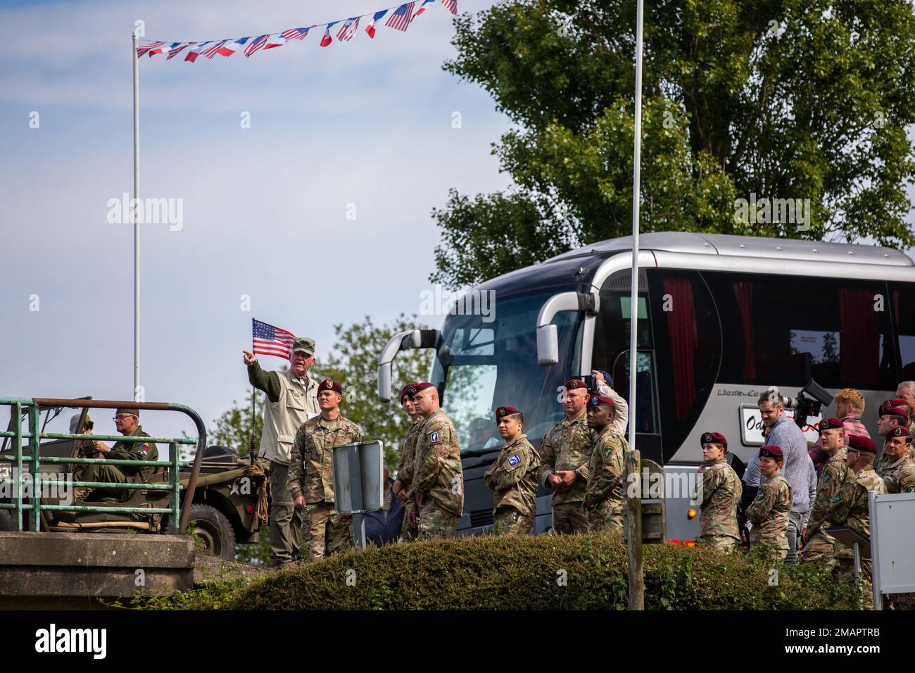 Soldiers of the XVIII Airborne Corps participate in a staff ride to ...
