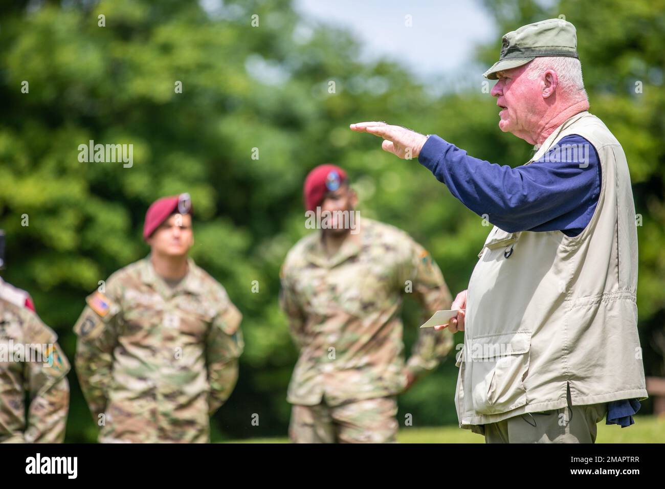 Soldiers of the XVIII Airborne Corps participate in a staff ride to ...