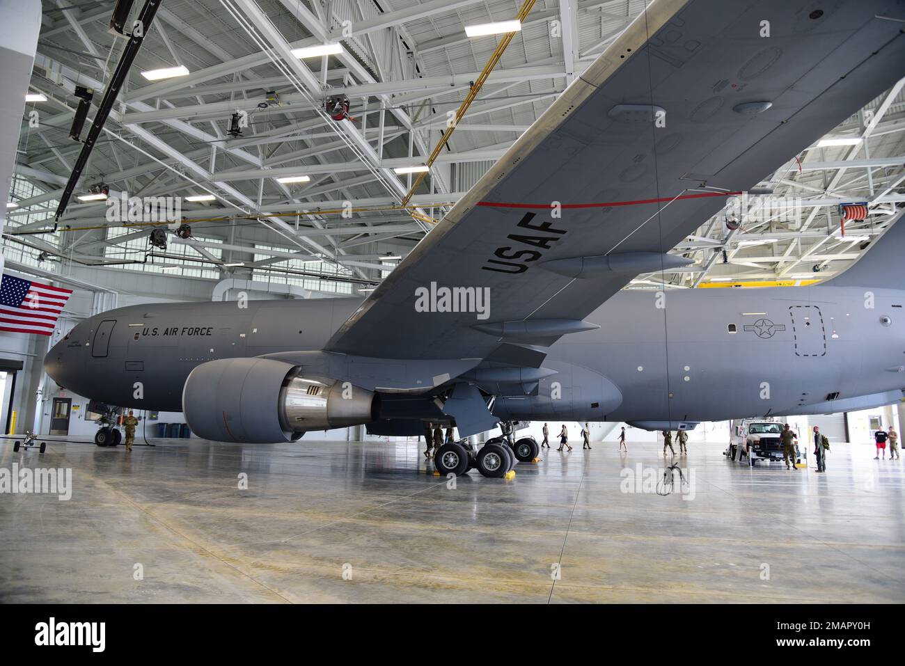 Maintainers at the 134th Air Refueling Wing assist in the prepping of ...