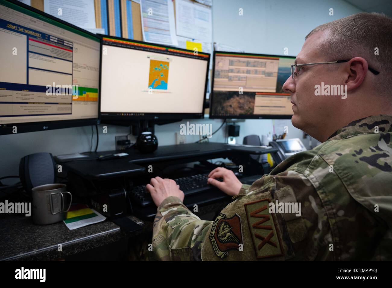 U.S. Air Force Tech Sgt. Brandon Knight, weather craftsman assigned to ...