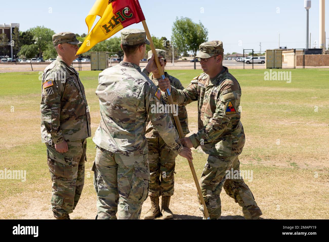 1AD CAB conducts a change of command ceremony for HHC Brigade, where ...