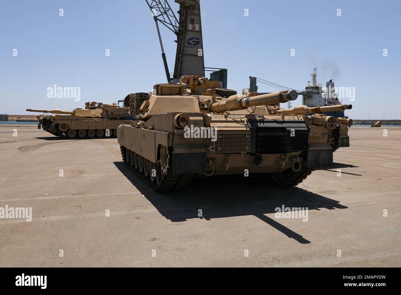 A U.S. Army M1A3 Abrams Tanks from the 1-12 Cavalry Squadron, 1st ...