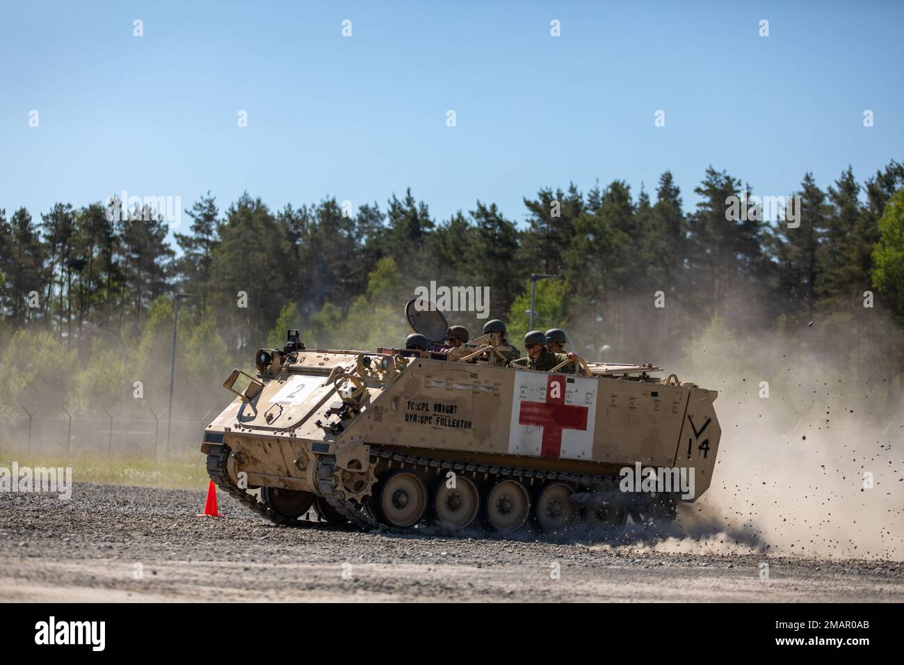 Armed Forces of Ukraine Soldiers conduct drivers training on the M113 ...