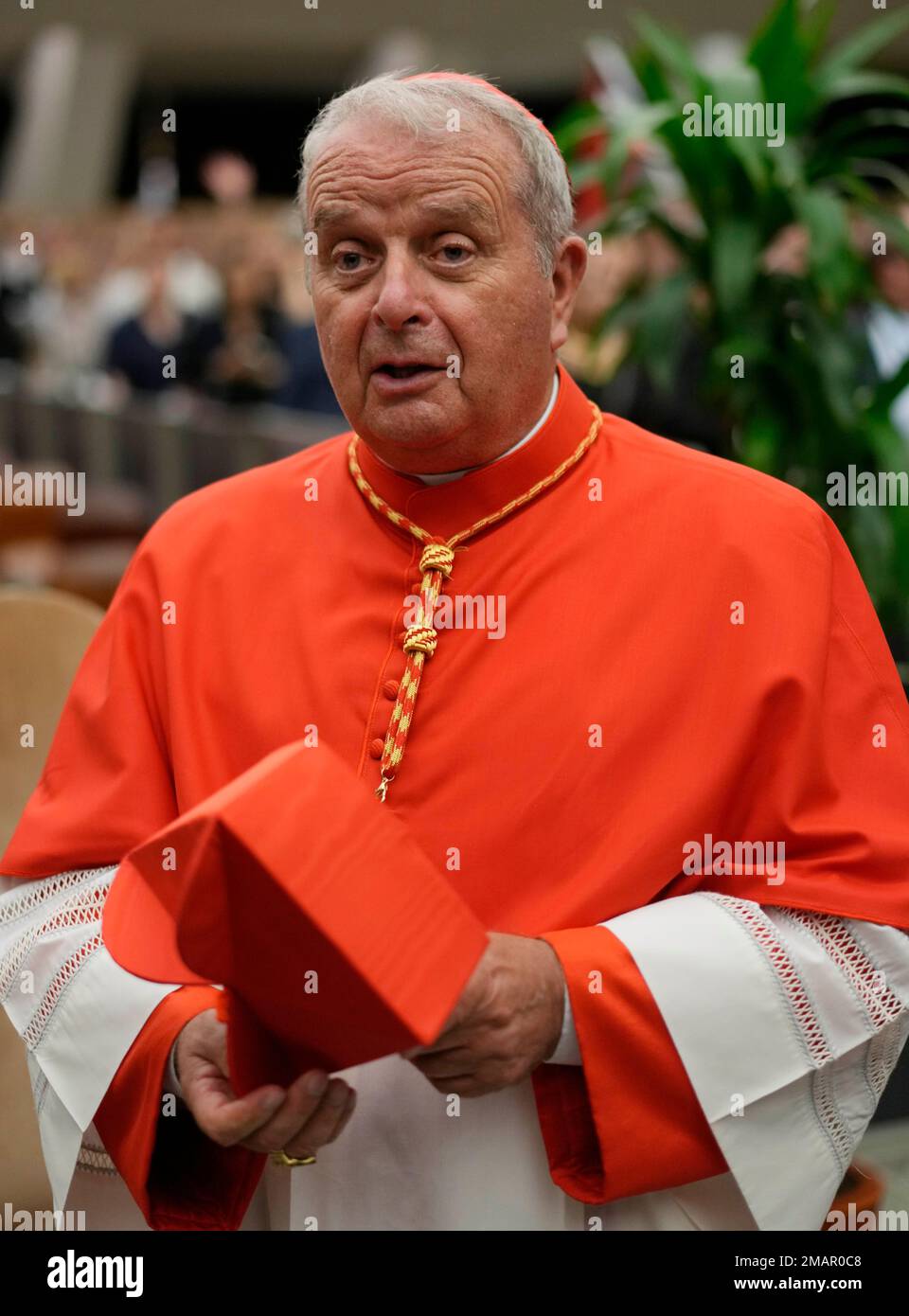 New Cardinal Arrigo Miglio poses after after a consistory inside St ...