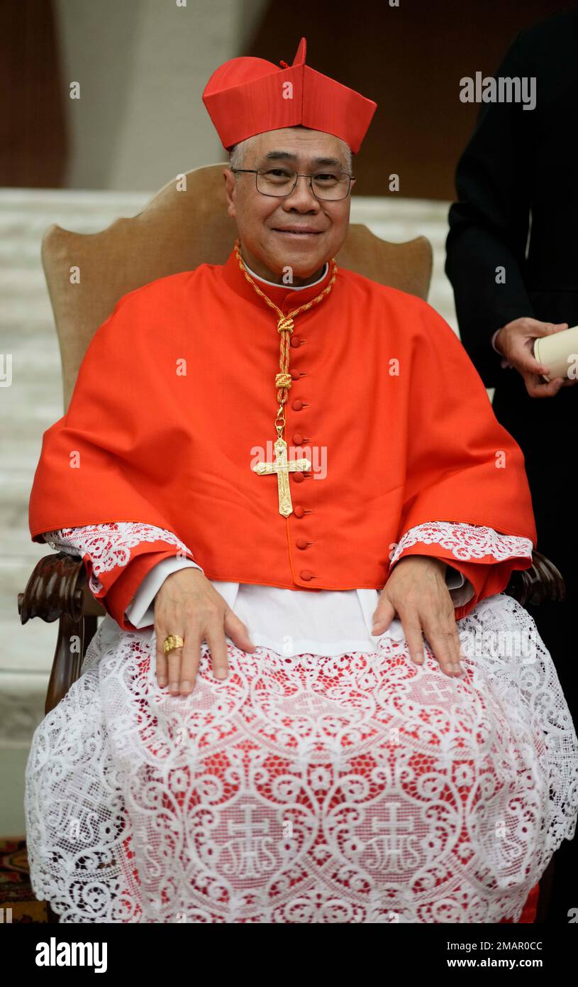 New Cardinal William Seng Chye Goh poses after after a consistory ...